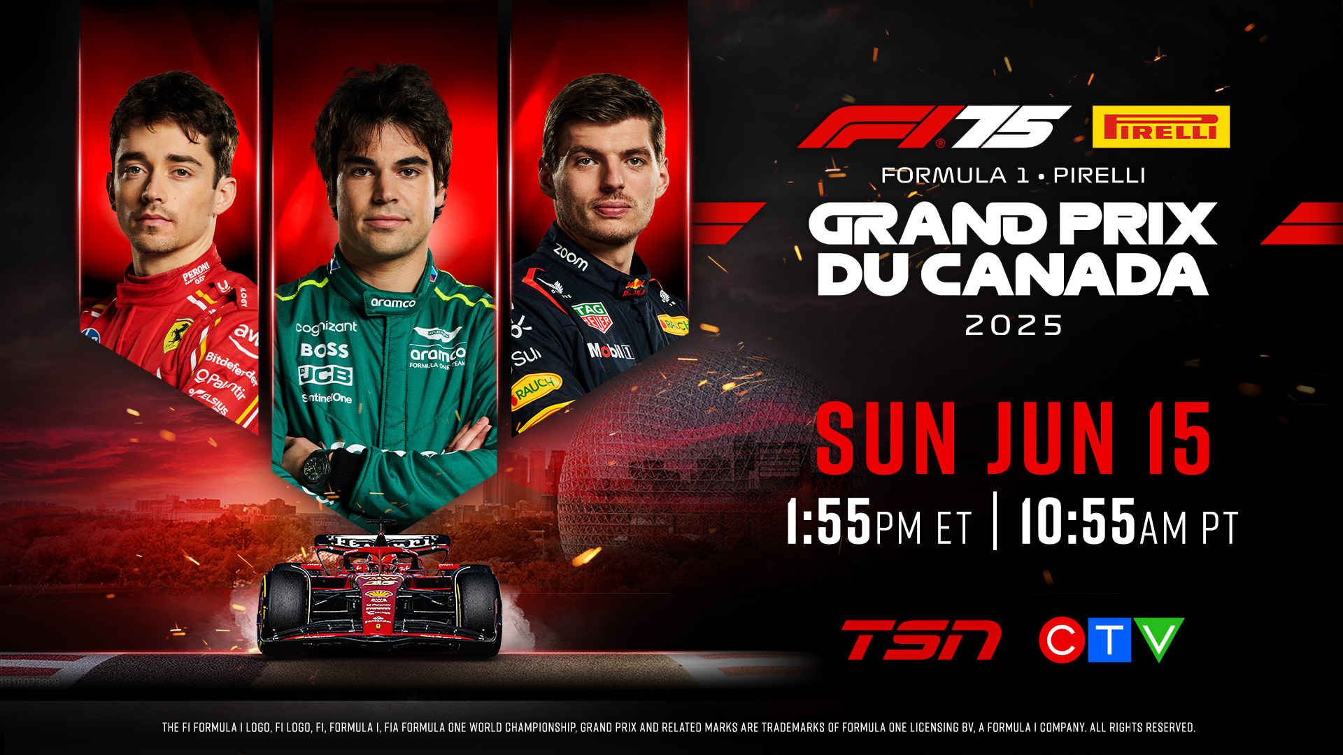 TSN and RDS Deliver Complete Live Coverage of the FORMULA 1® CANADIAN GRAND PRIX 2025, June 13 ...