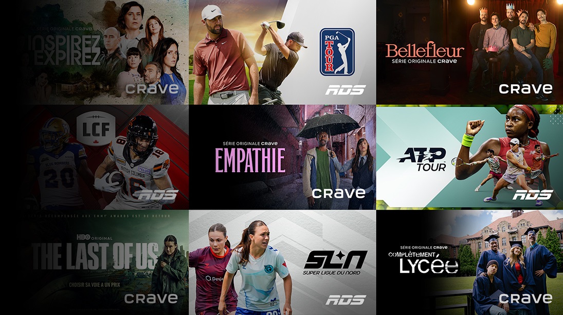 Les forfaits de divertissement et de sport de Bell Média mettant en vedette Crave, RDS et TSN ...