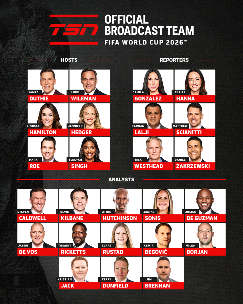 TSN Unveils Broadcast Team for Exclusive Coverage of FIFA WORLD CUP ...